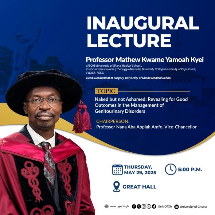 Inaugural Lecture by Prof. Mathew Kwame Yamoah Kyei | University of Ghana